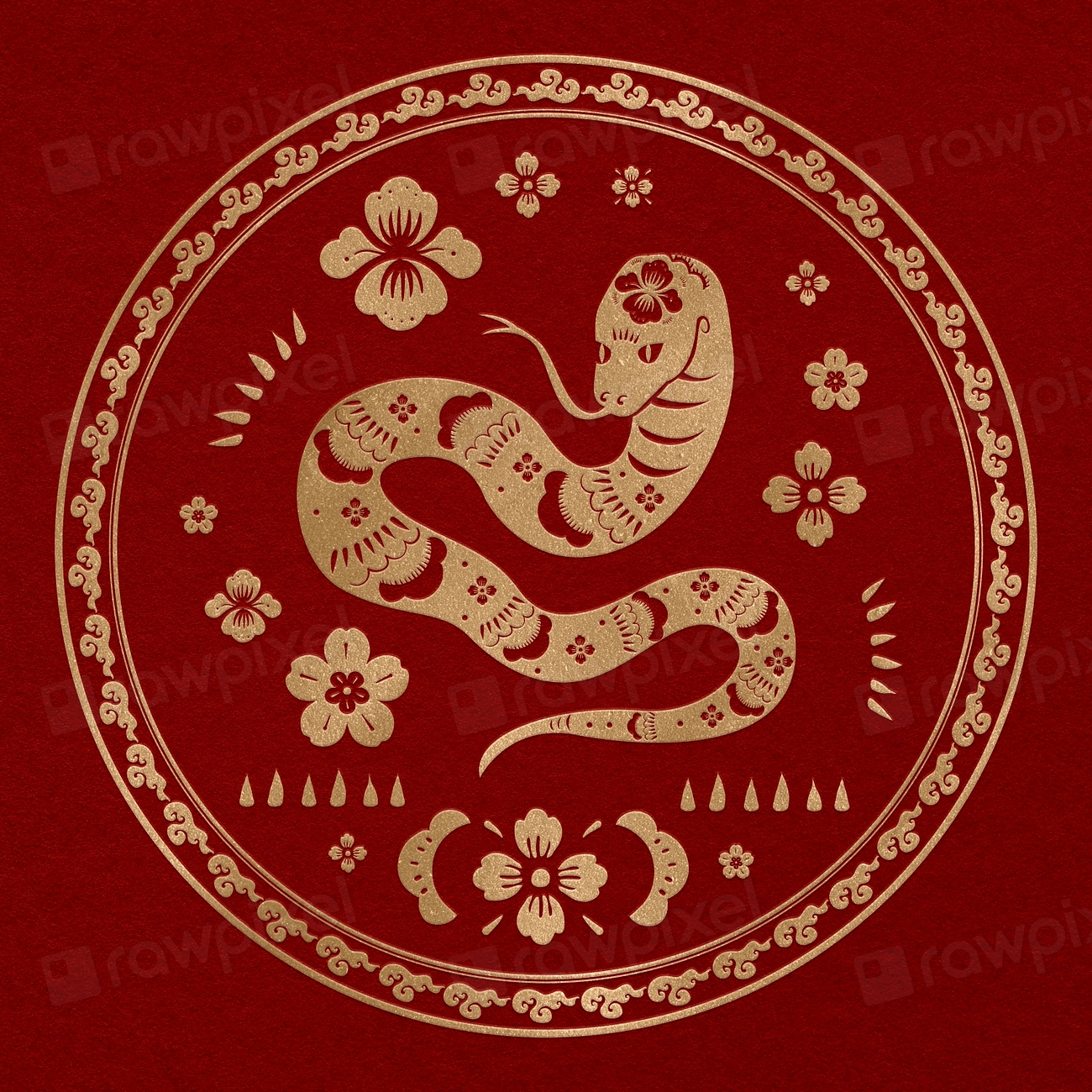 Chinese New Year snake psd | Premium PSD - rawpixel