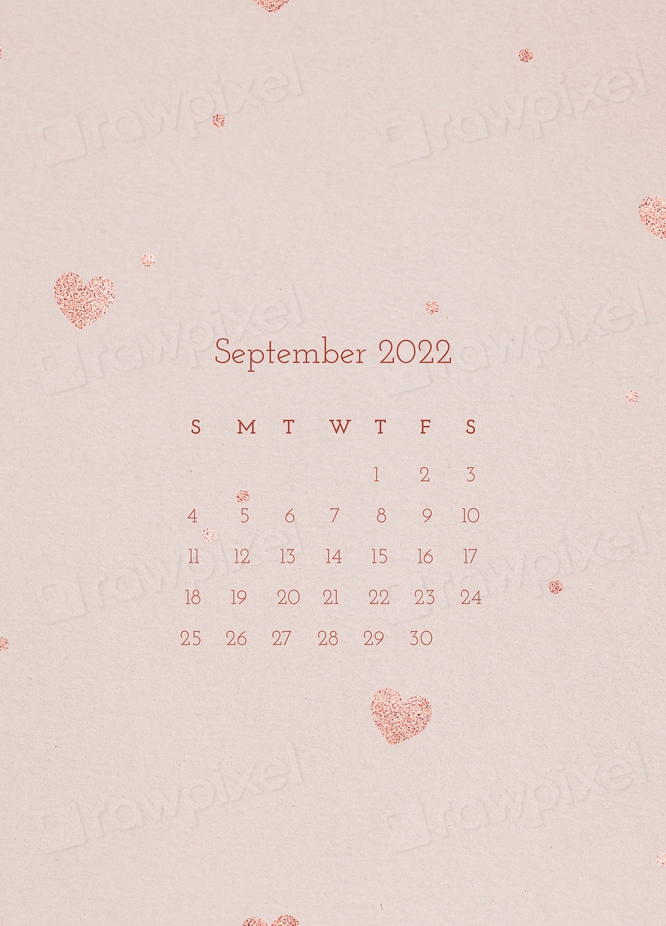 2022 September calendar template, cute | Free PSD Template - rawpixel