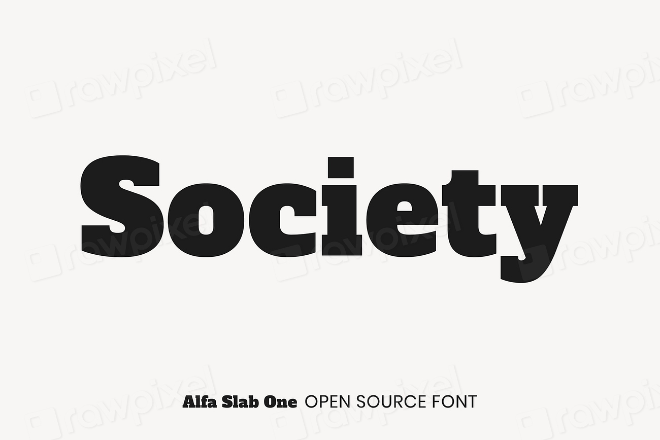 Alfa Slab One Open Source | Free Font Add-on - rawpixel