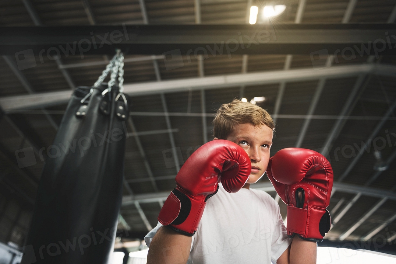Boy Boxing Training Punching Bag | Premium Photo - rawpixel