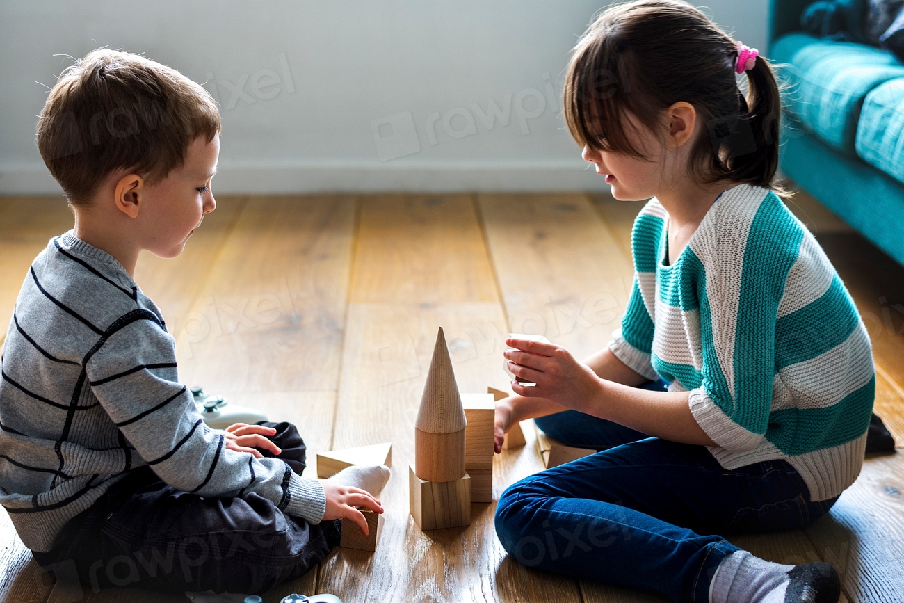 Siblings playing together floor | Premium Photo - rawpixel