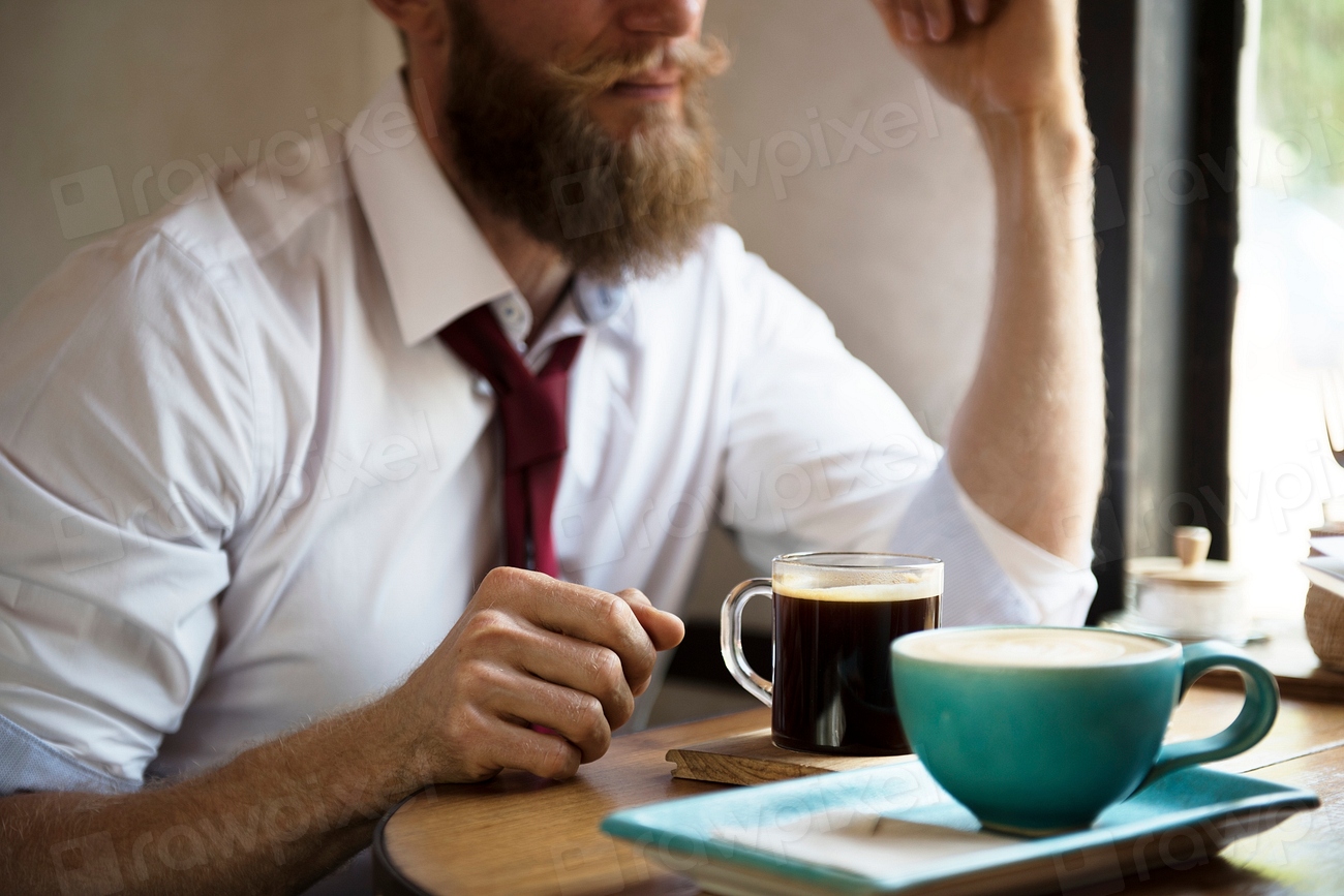 Man chilling coffee cafe | Free Photo - rawpixel