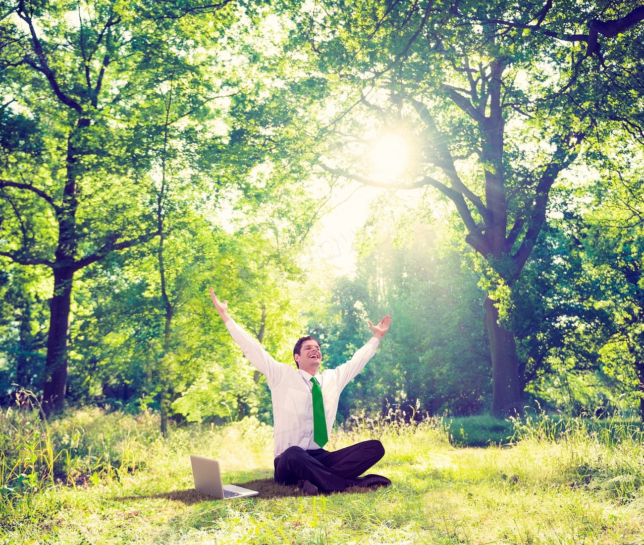 Relaxing Business Working Outdoor Green | Photo - rawpixel