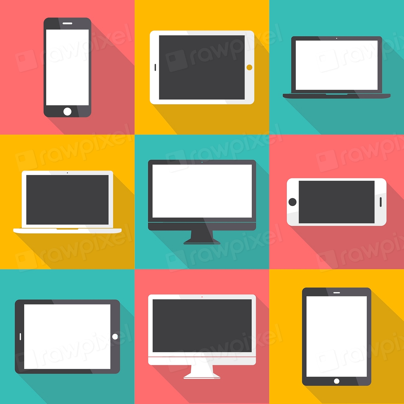 Illustration of digital devices isolated | Free Vector - rawpixel