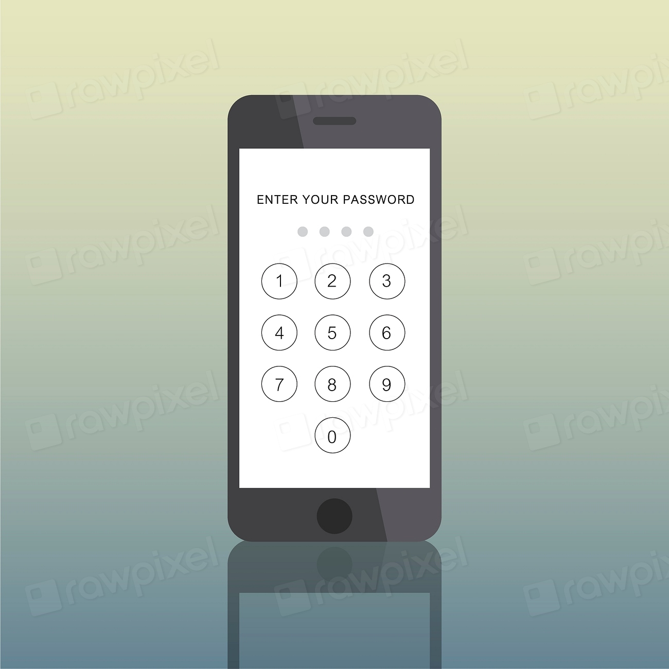 Illustration of mobile phone with enter | Premium Vector - rawpixel