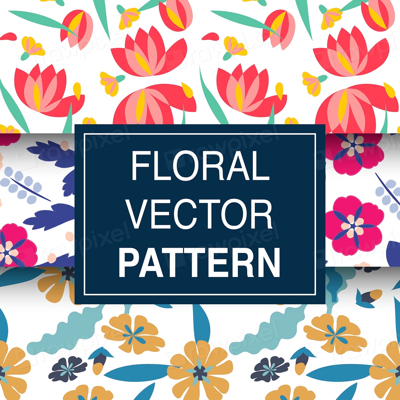 Set of floral vector patterns | Premium Vector - rawpixel