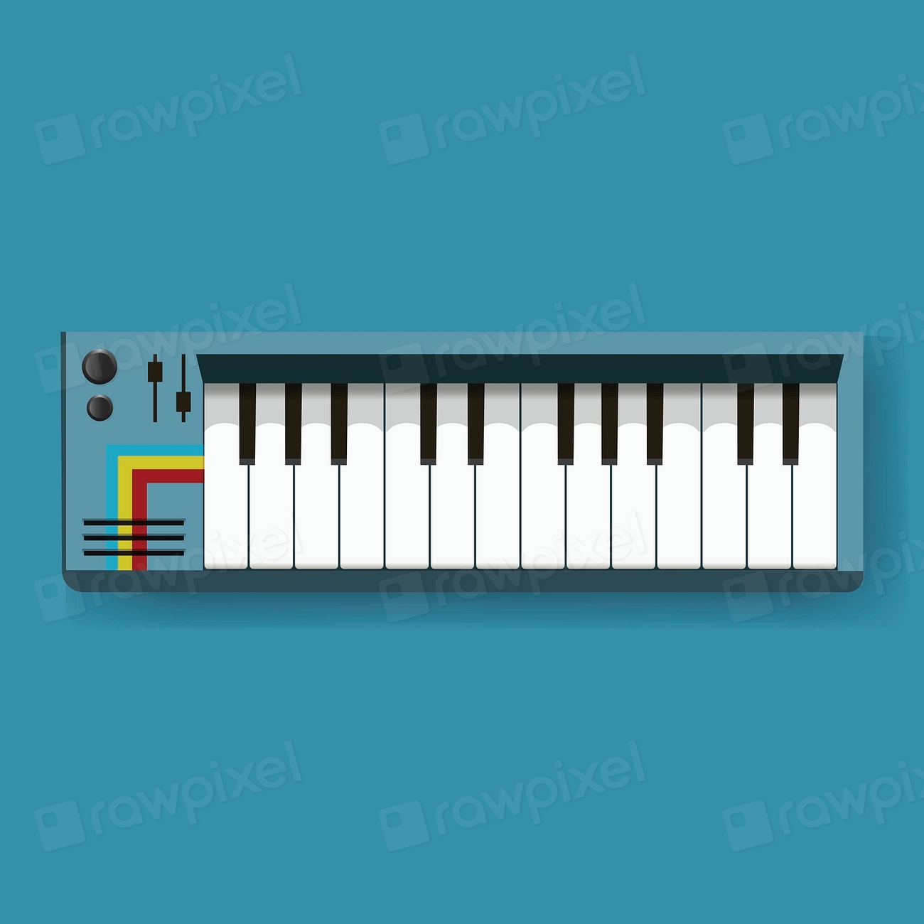 Digital Electronic Keyboard Musical Instrument | Premium Vector - rawpixel