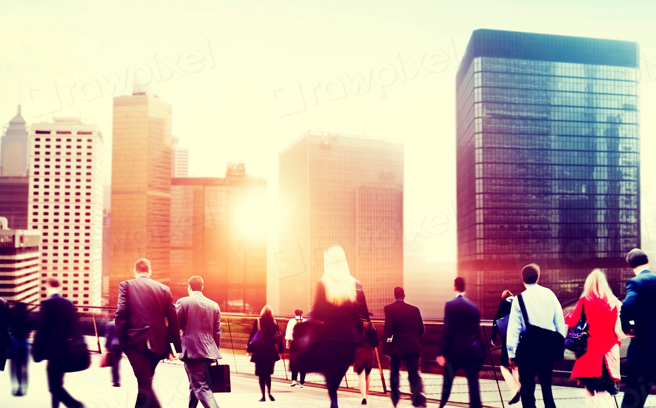 Business People Rush Hour Walking | Premium Photo - rawpixel