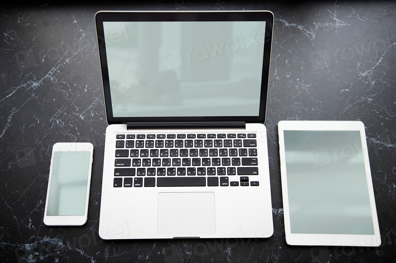 Work Station Table Business Technology | Premium PSD Mockup - rawpixel