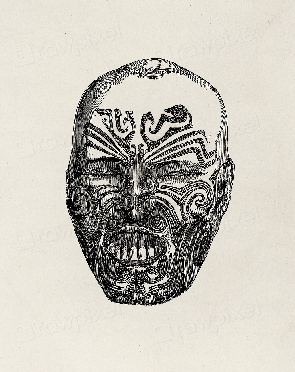 Ancient face. Digitally enhanced our | Free Photo Illustration - rawpixel