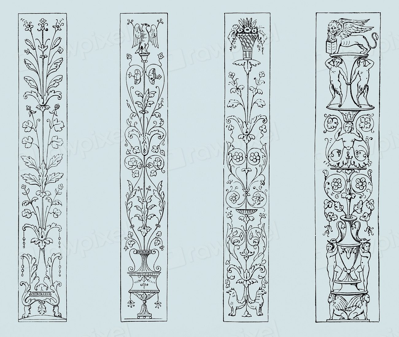 Antique illustration grammar ornament Owen | Premium PSD Illustration ...