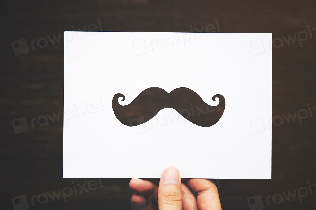 Hand Hold Mustache Paper Carving | Free Photo - rawpixel
