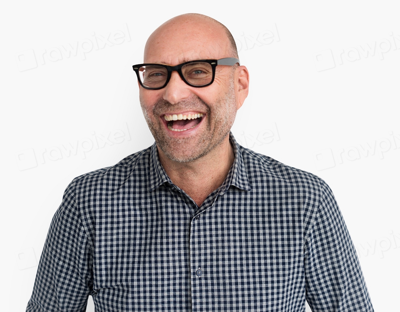Caucasian Man Cheerful Happy Portrait | Premium PSD - rawpixel
