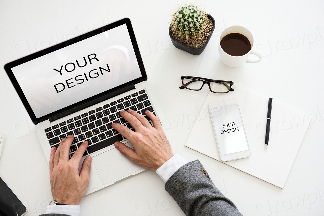 Work Process Hands Office Workplace | Premium PSD Mockup - rawpixel