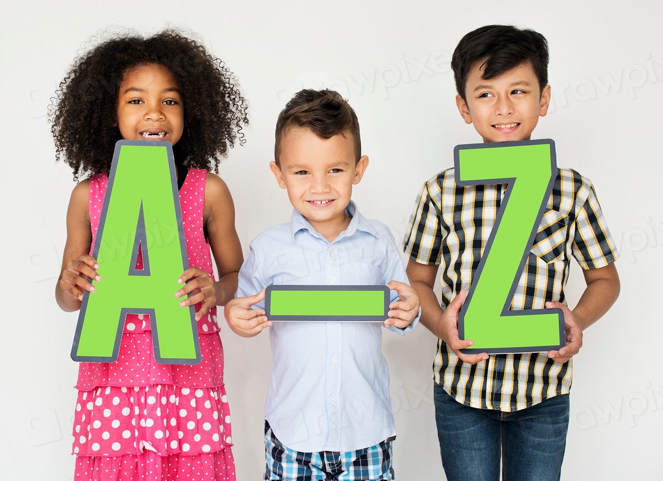 Kids holding letters of the alphabet | Free Photo - rawpixel