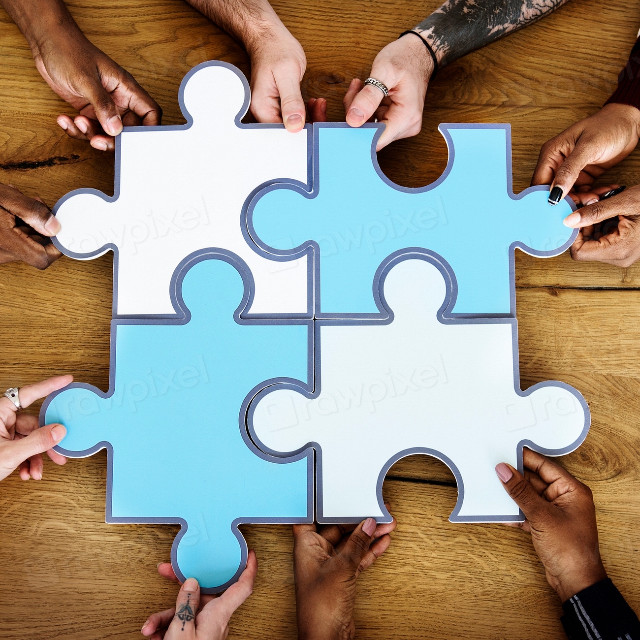 People Jigsaw Puzzle Together Partnership | Premium Photo - rawpixel