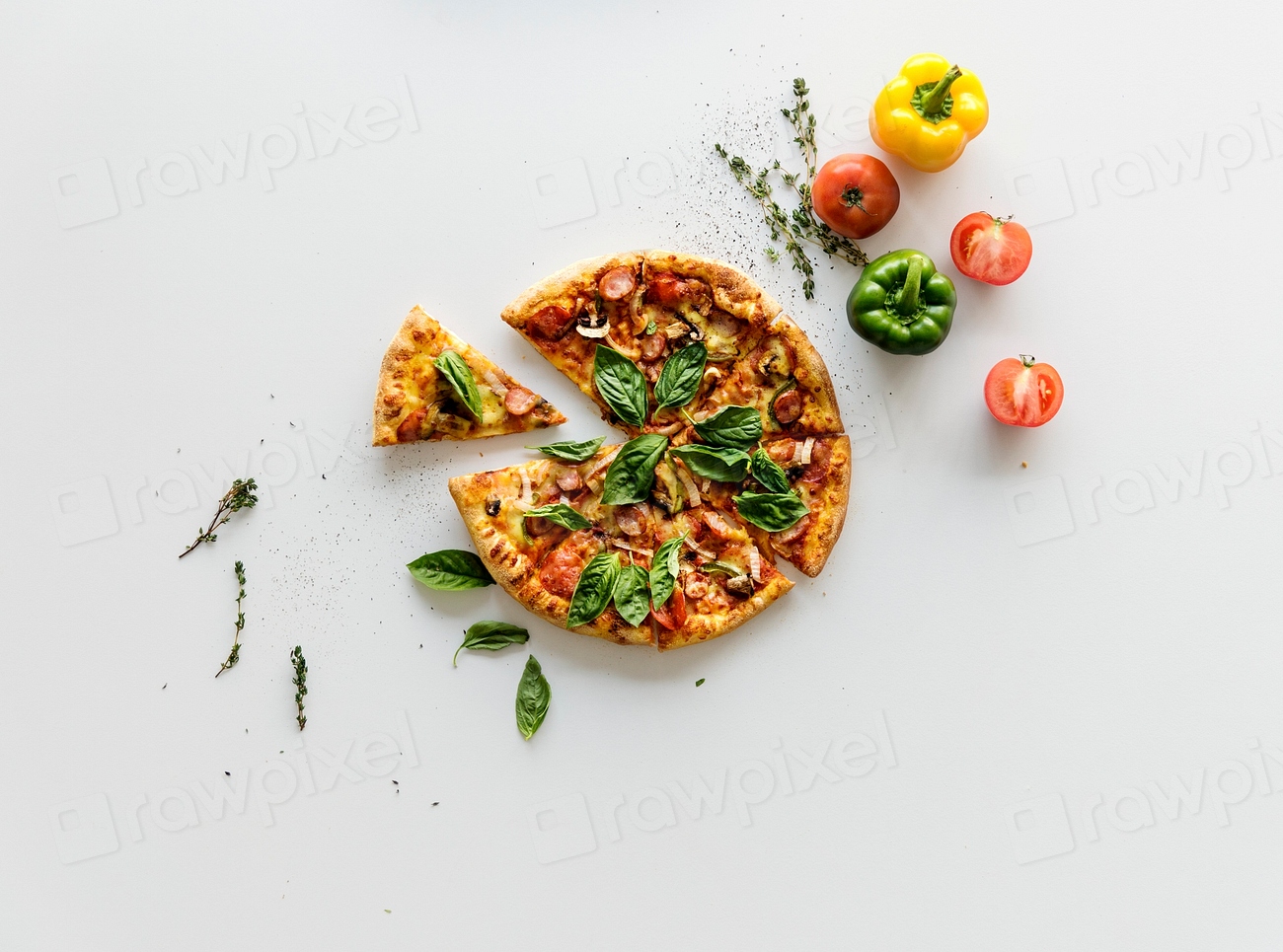 Slice whole italian cuisine pizza | Premium Photo - rawpixel