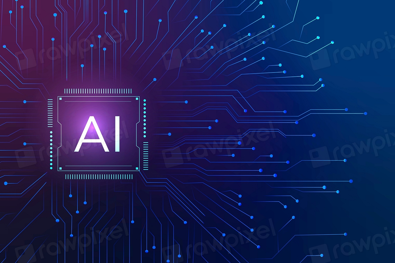 AI technology microchip background vector | Premium Vector - rawpixel