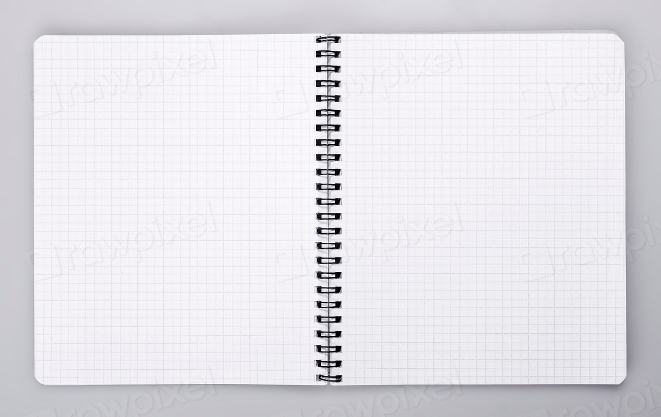 Free open notebook grey background | Free Photo - rawpixel