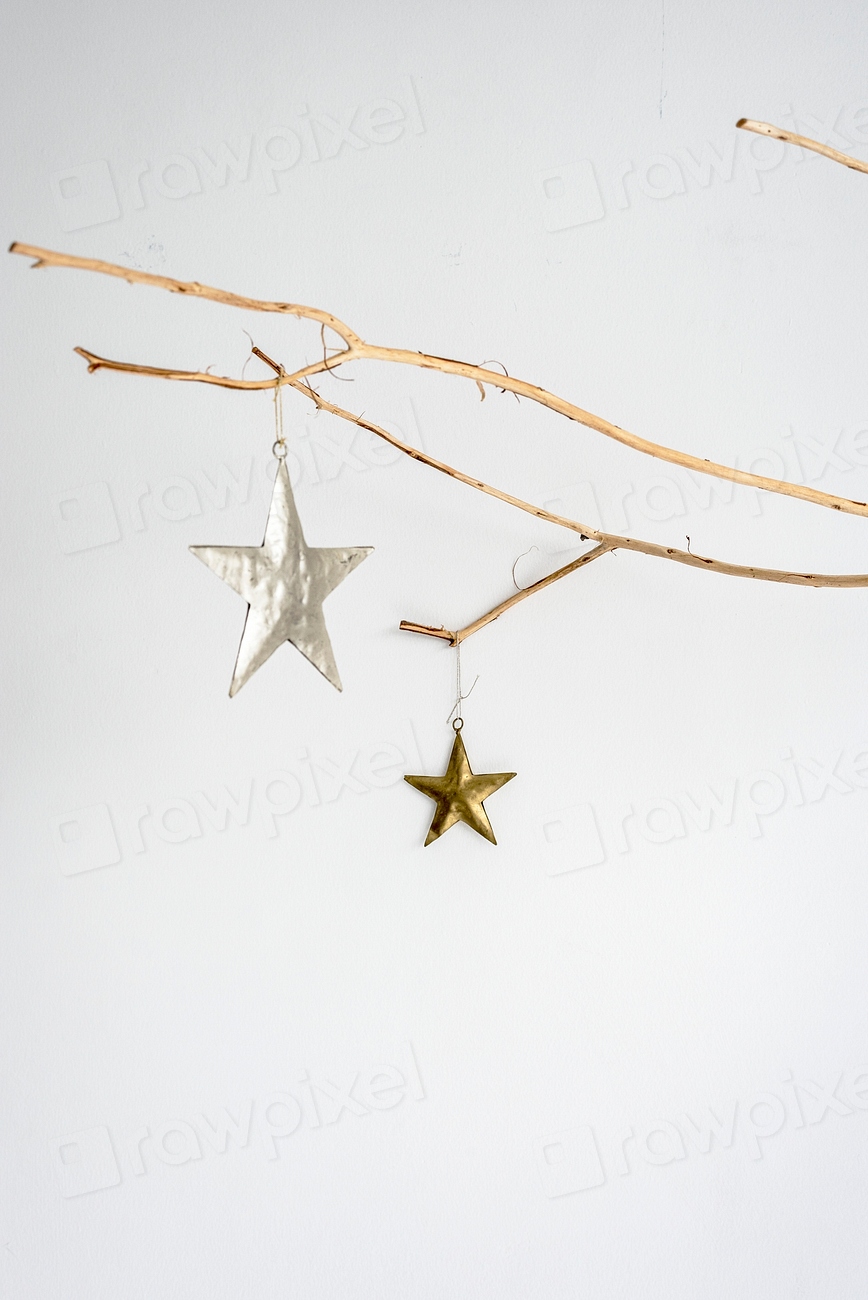 Festive golden and silver stars | Premium Photo - rawpixel