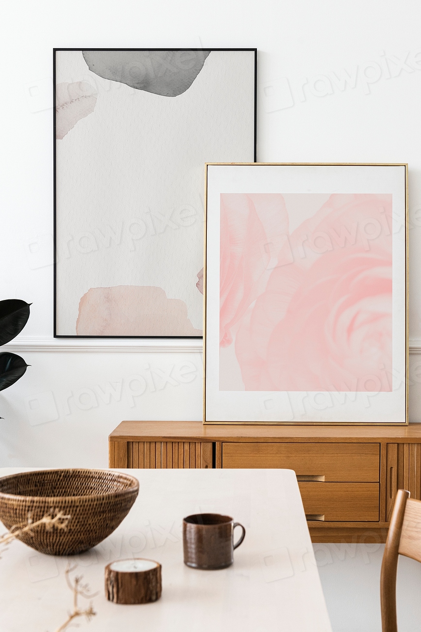 Large photo frame mockups leaning | Premium PSD Mockup - rawpixel