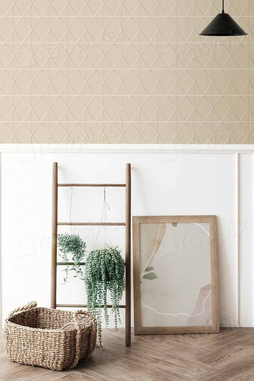 Picture frame mockup wooden ladder | Premium PSD Mockup - rawpixel