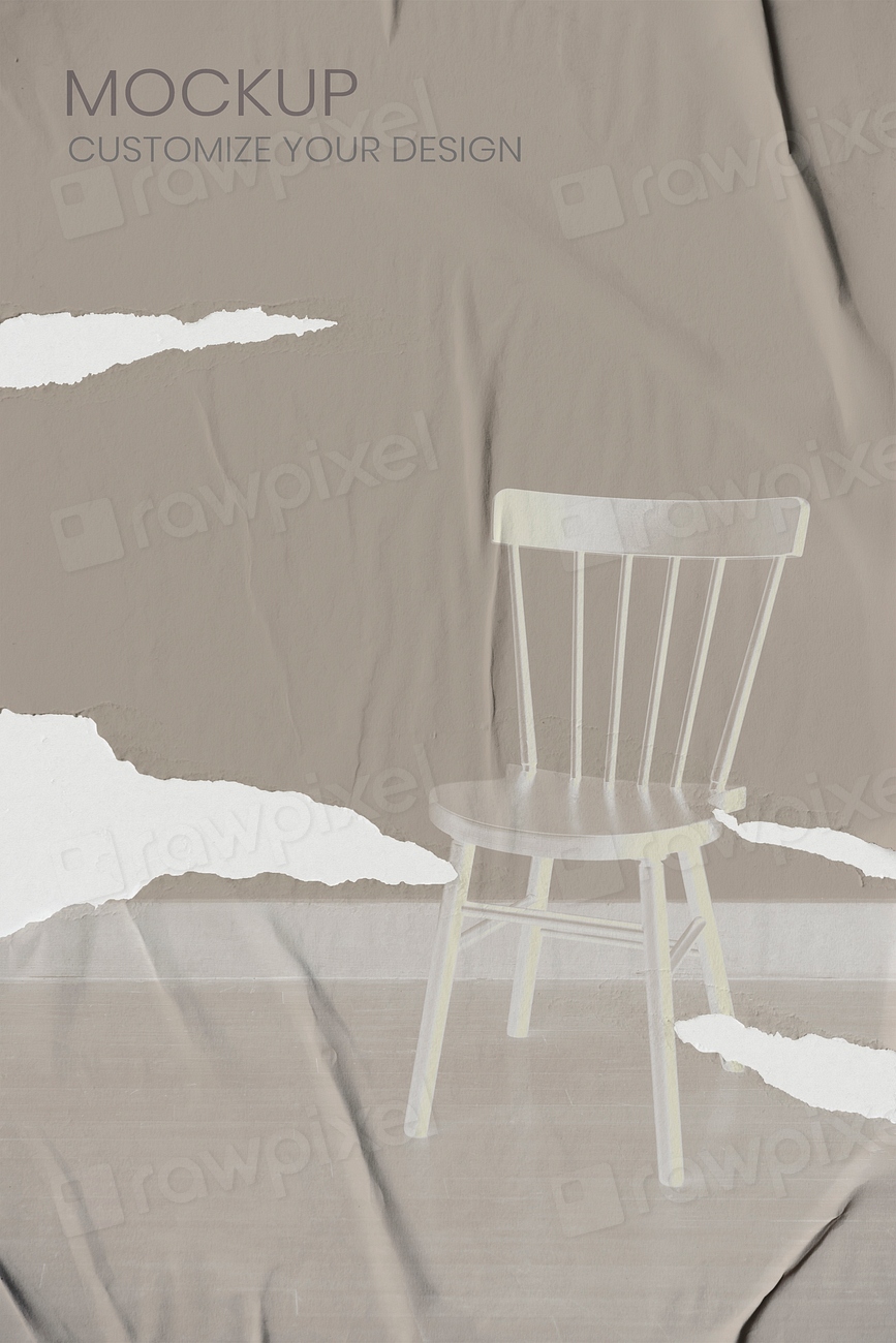 Brown torn chair poster mockup | Premium PSD - rawpixel