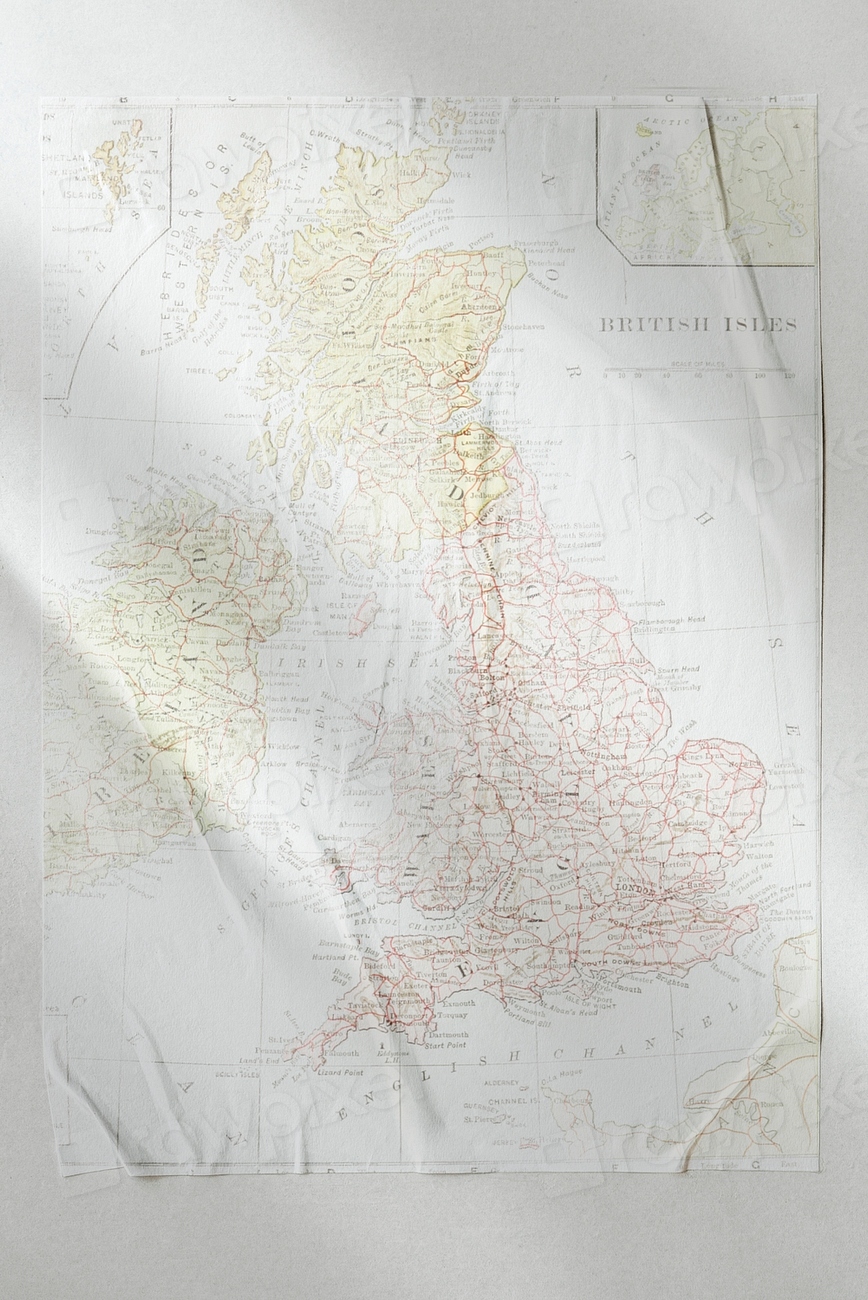 Crinkled map mockup wall | Premium PSD Mockup - rawpixel