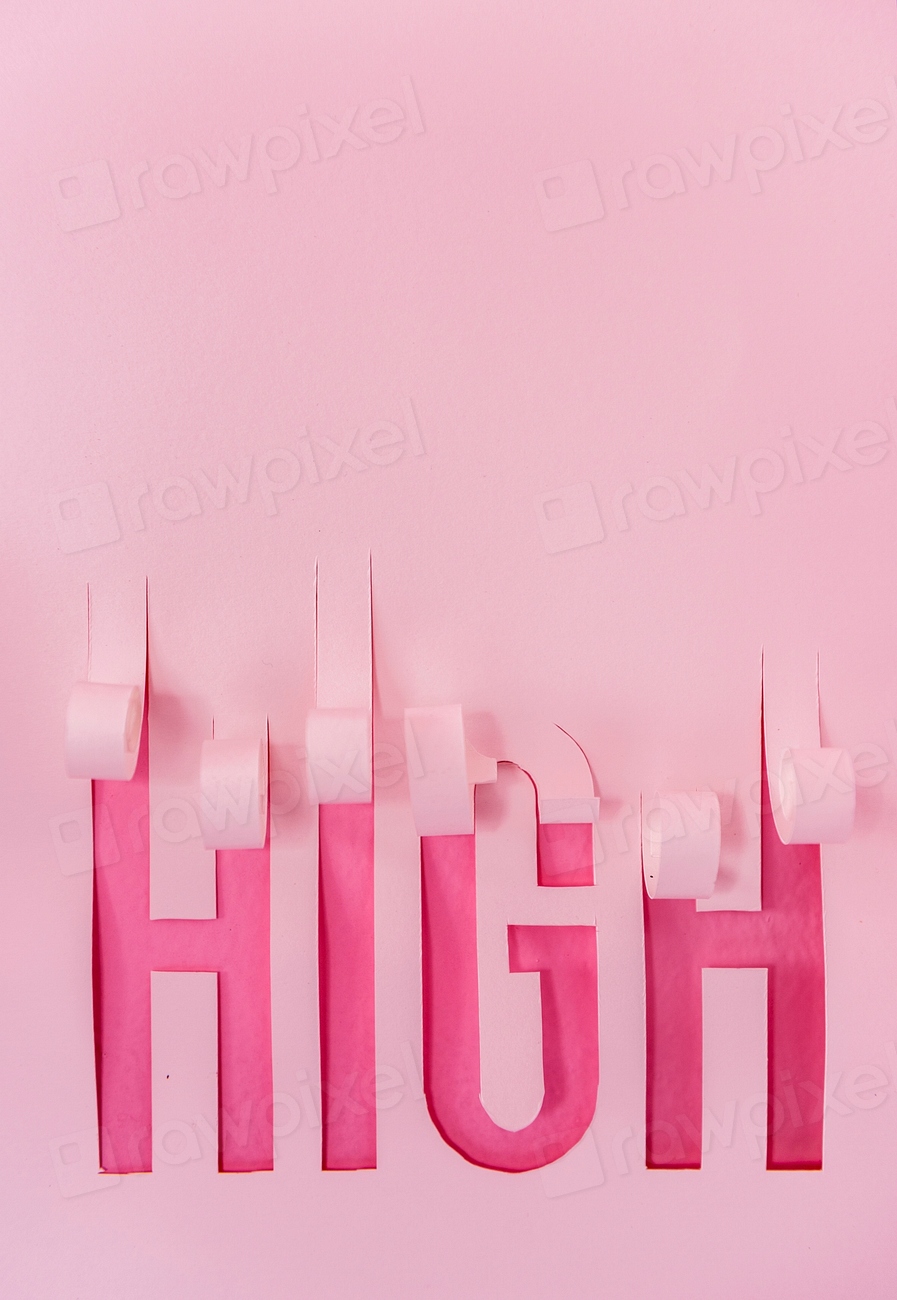 Pink paper with high word | Photo - rawpixel