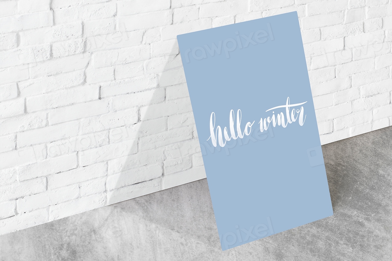 Winter season typography design mockup | Free PSD Mockup - rawpixel