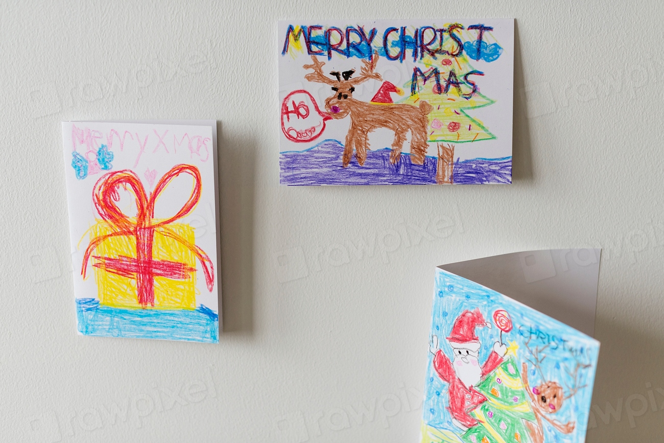 Christmas cards from the kids | Free Photo - rawpixel
