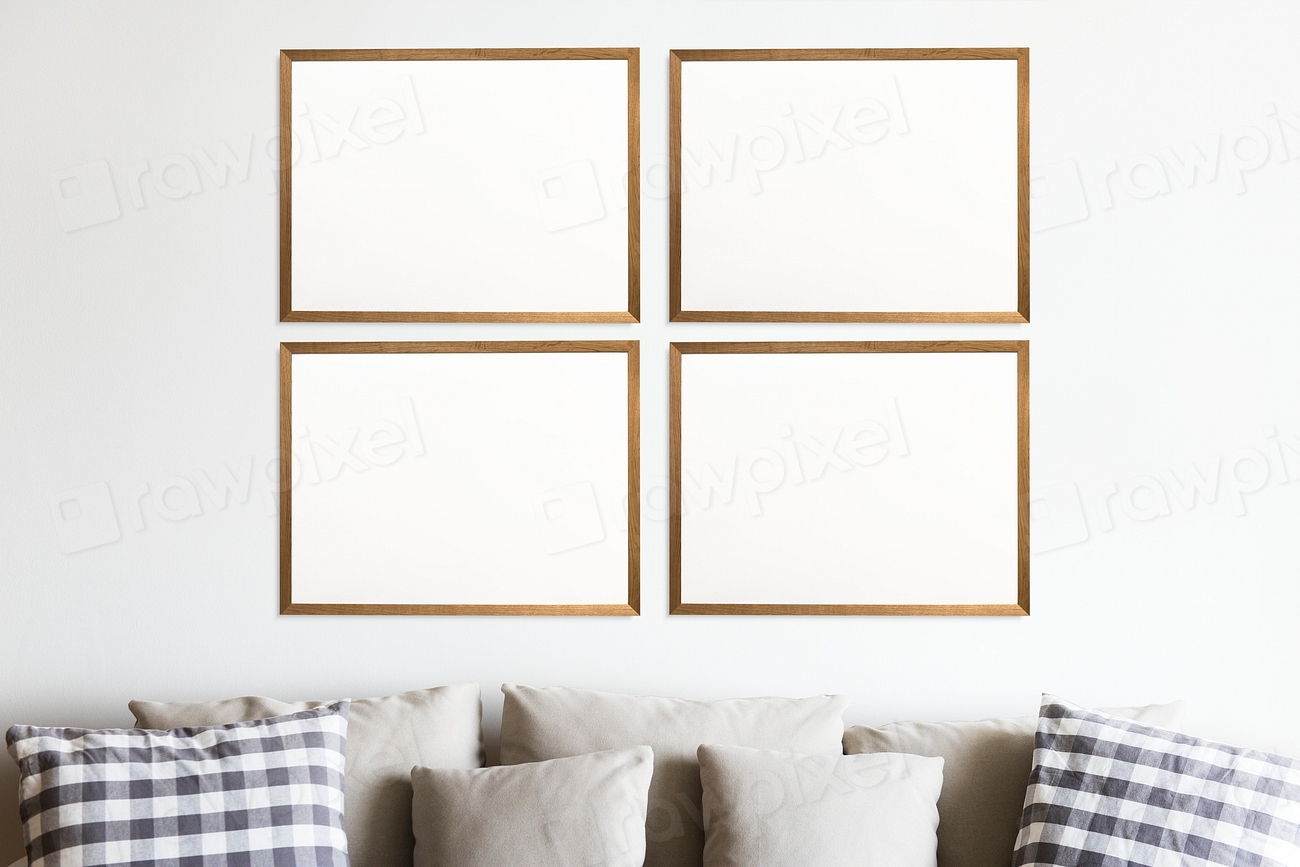 Four photo frames isolated white | Premium PSD Mockup - rawpixel