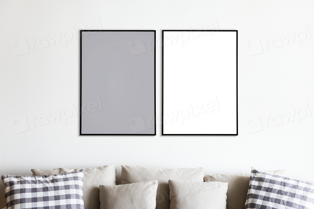 Two photo frames isolated on white | Premium PSD Mockup - rawpixel