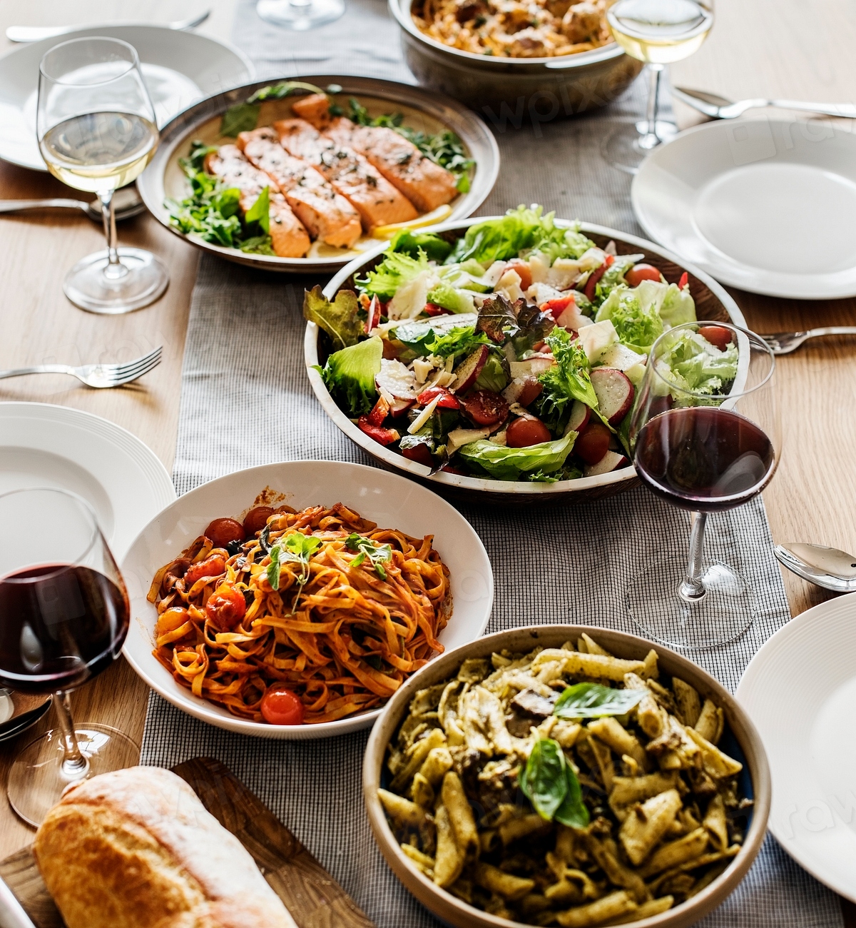 Closeup Italian food dinner | Premium Photo - rawpixel