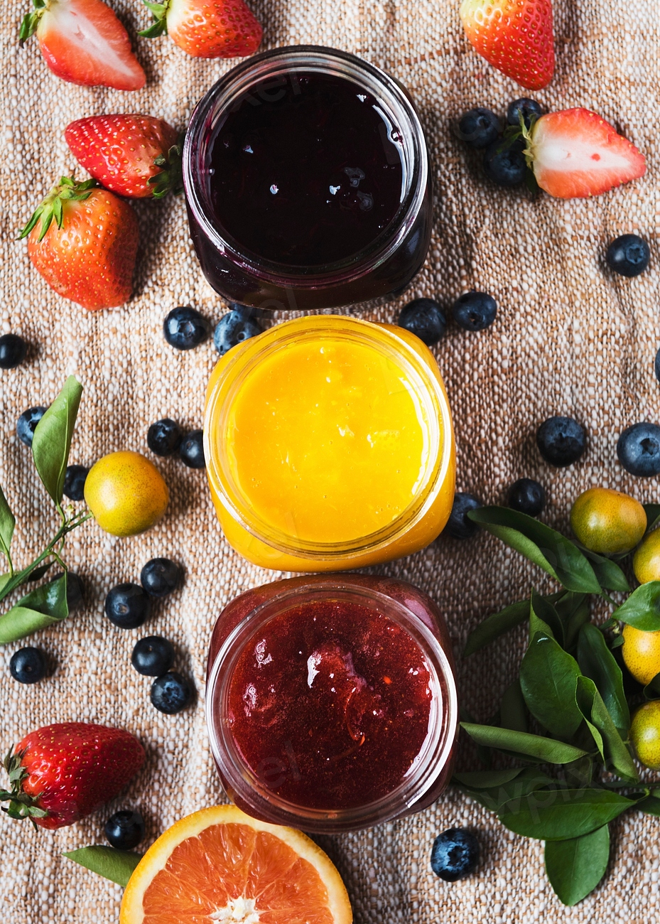 Three types of homemade jams | Premium Photo - rawpixel