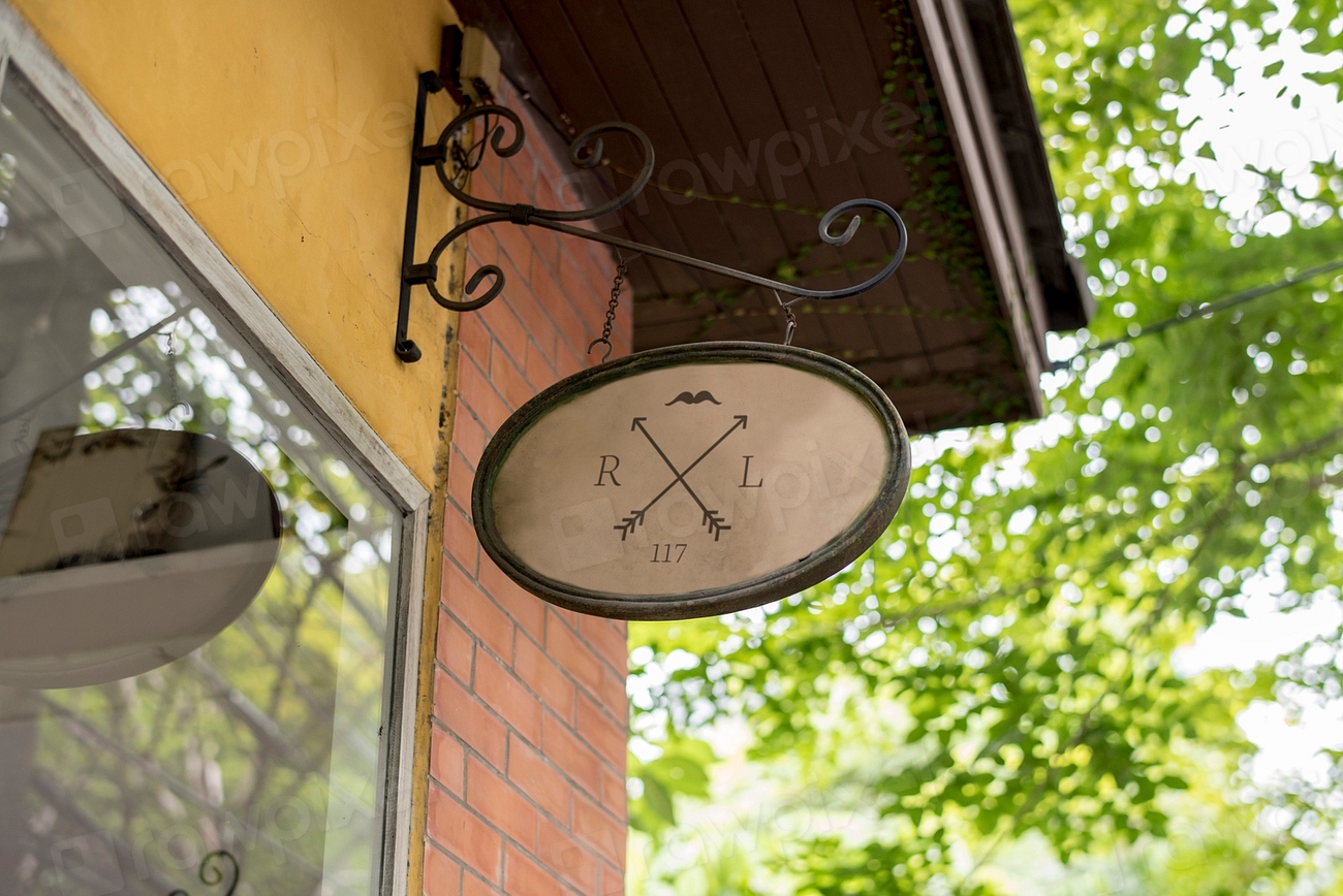 Restaurant signage | Premium PSD Mockup - rawpixel