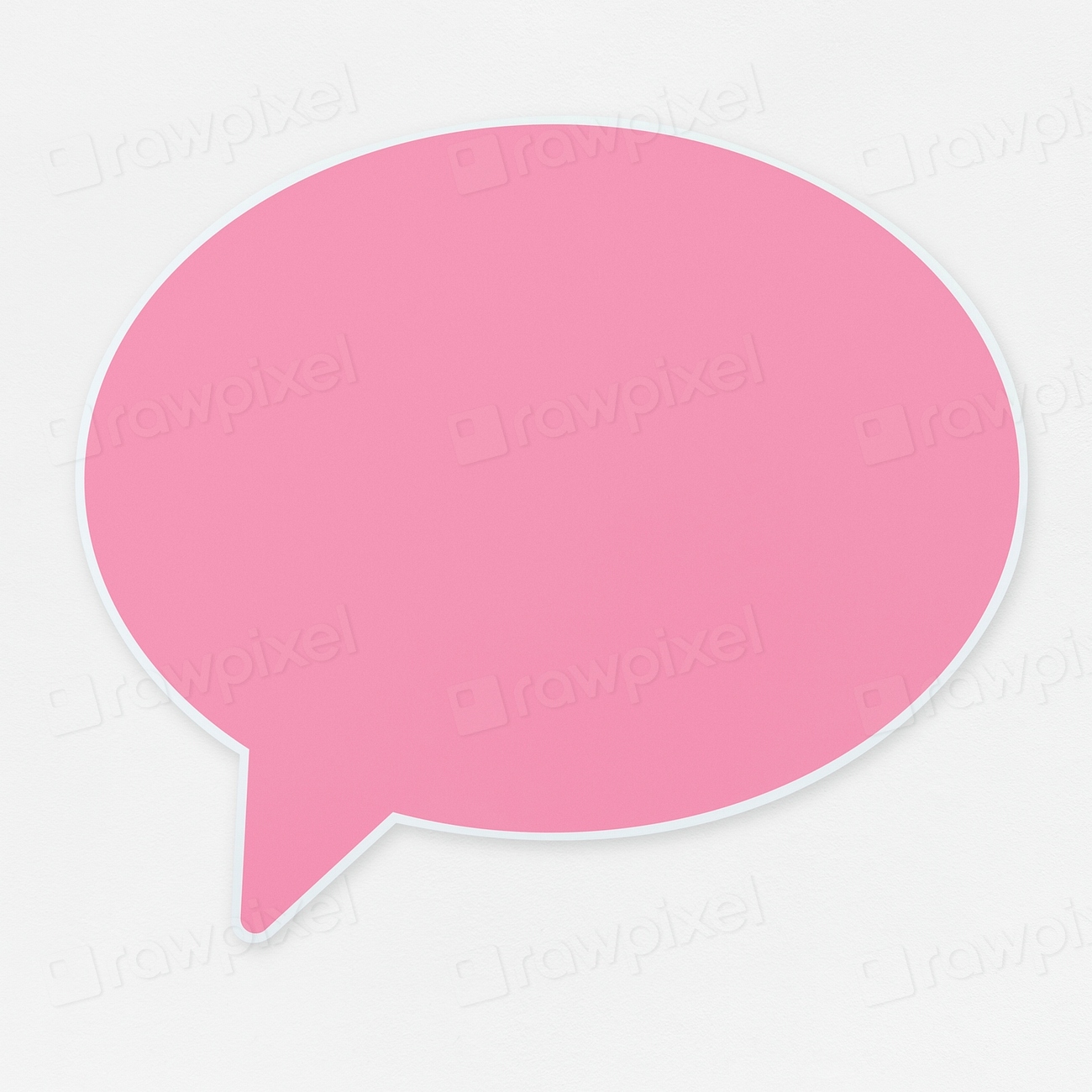 Pink speech bubble icon isolated | Free Photo - rawpixel