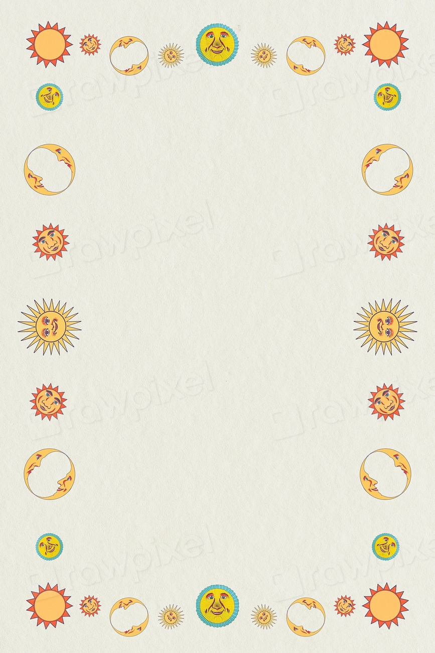 Vintage celestial frame design element | Premium PSD - rawpixel