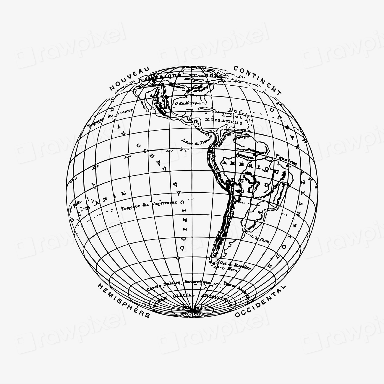 World atlas illustration vector | Premium Vector - rawpixel