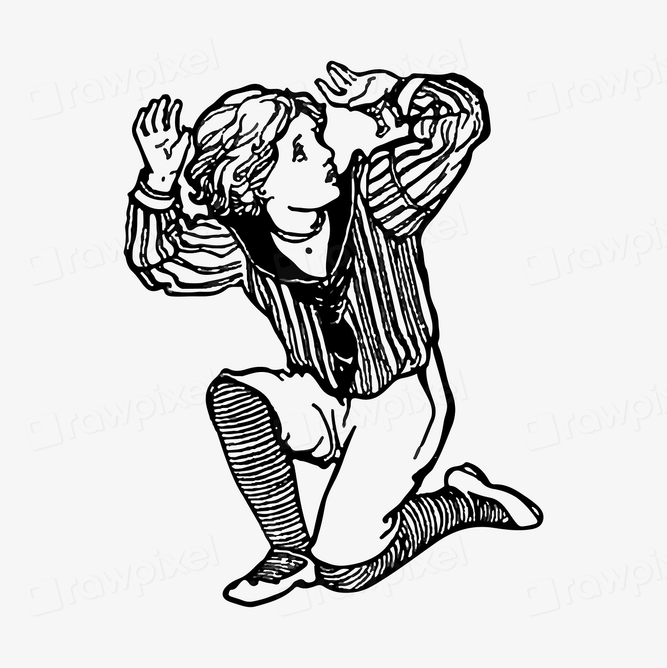 Scared boy illustration vector | Premium Vector Illustration - rawpixel