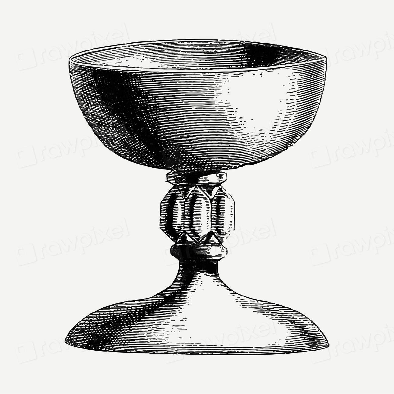 Vintage European style chalice engraving | Premium Vector Illustration ...