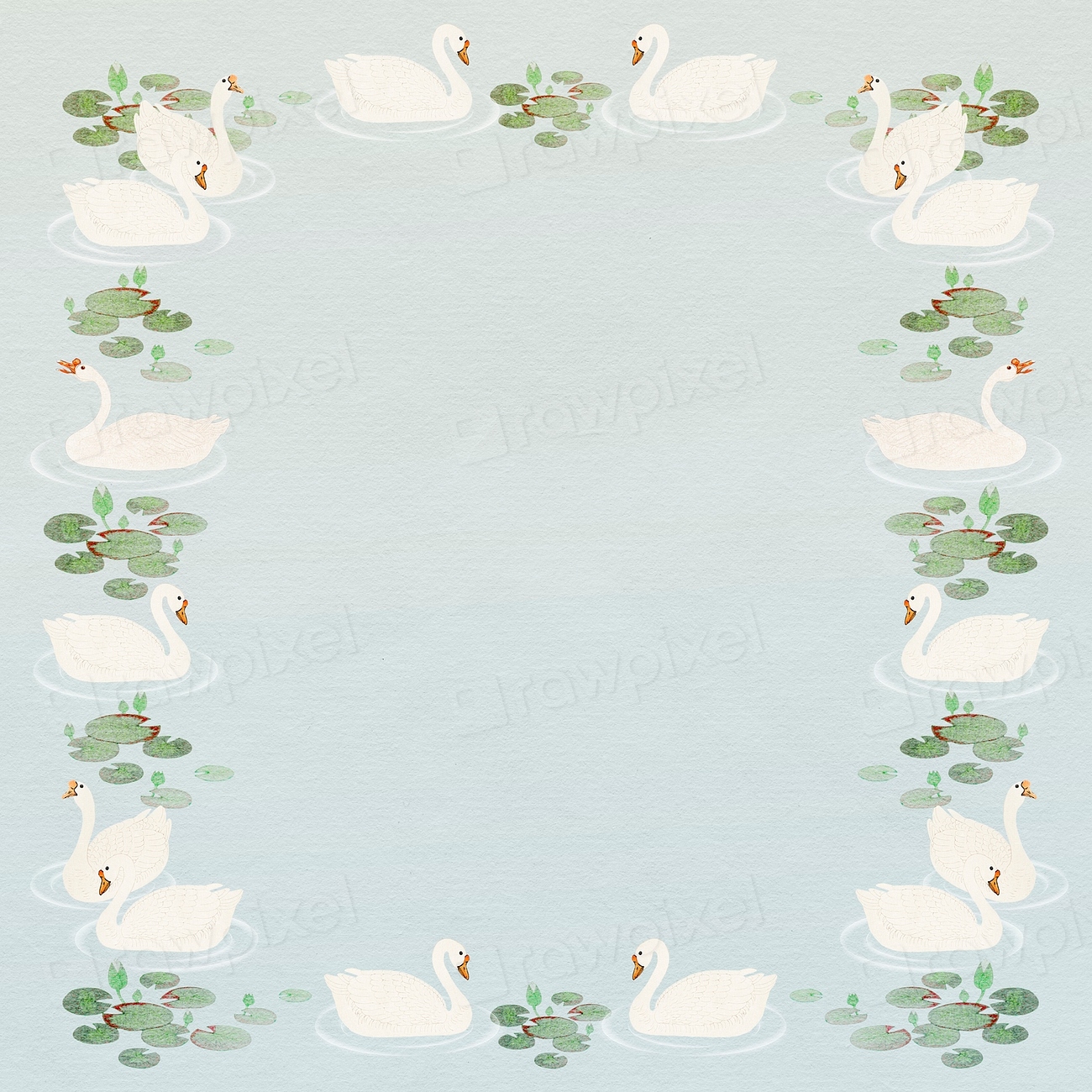 White geese frame vintage illustration | Premium PSD - rawpixel