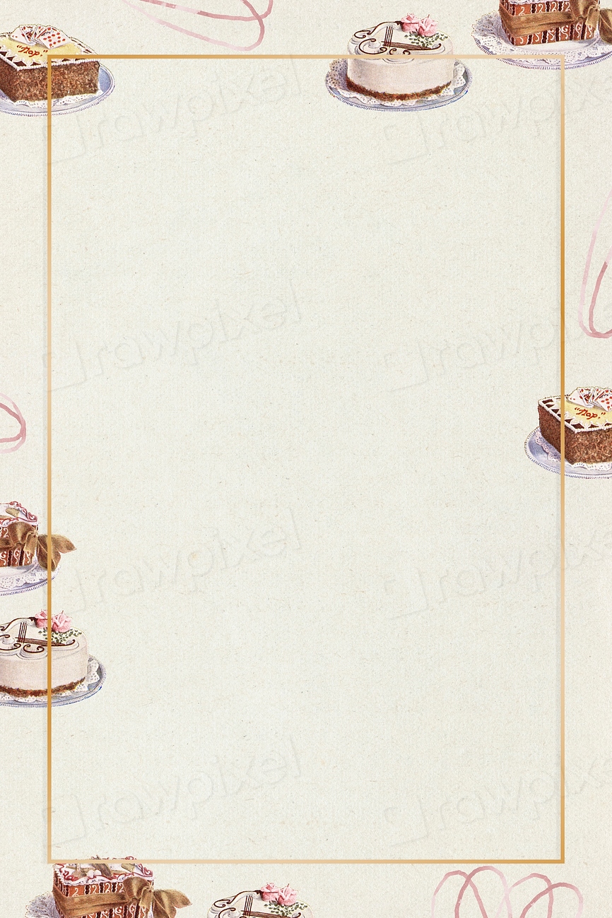 Hand drawn cakes frame design | Premium PSD - rawpixel