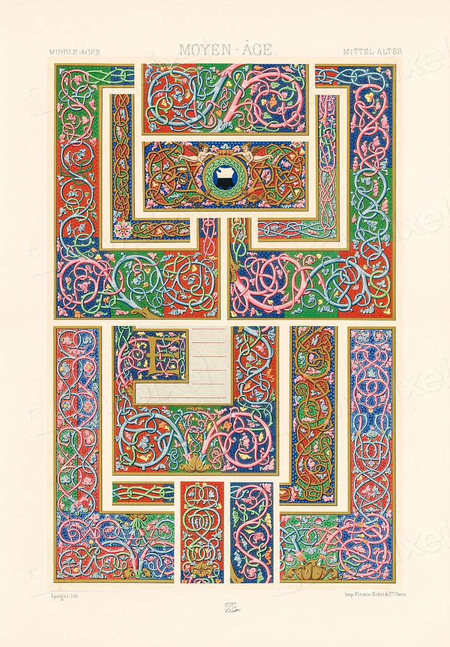 Middle-Ages pattern. Digitally enhanced from our | Free Photo ...