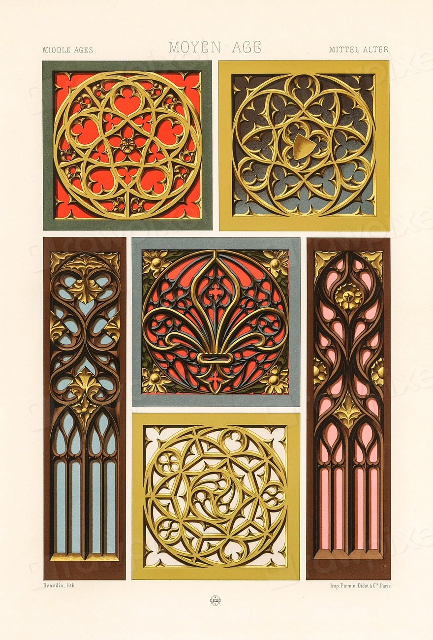 Middle-Ages pattern. Digitally enhanced our | Free Photo Illustration ...
