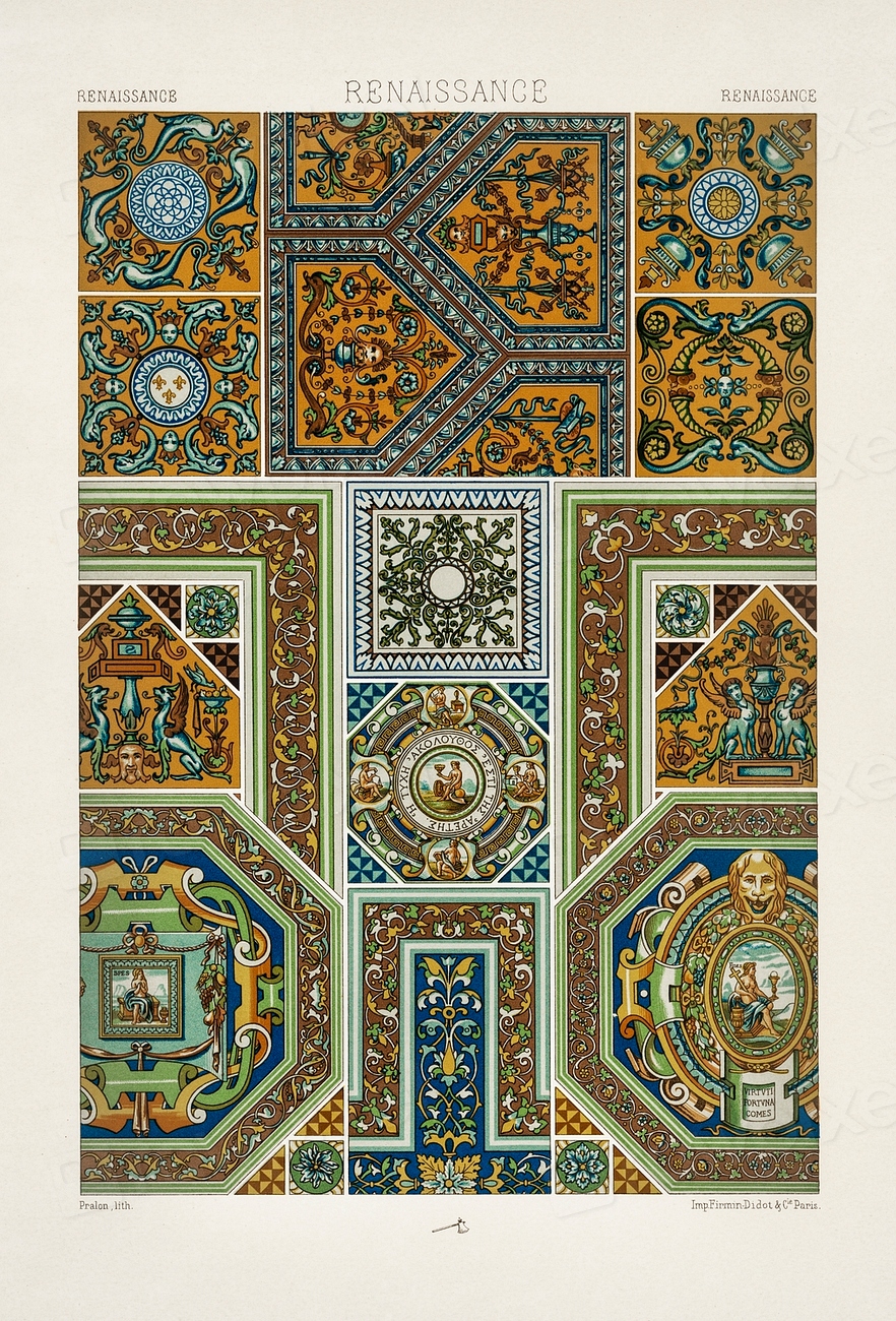 Renaissance pattern. Digitally enhanced our | Free Photo Illustration ...