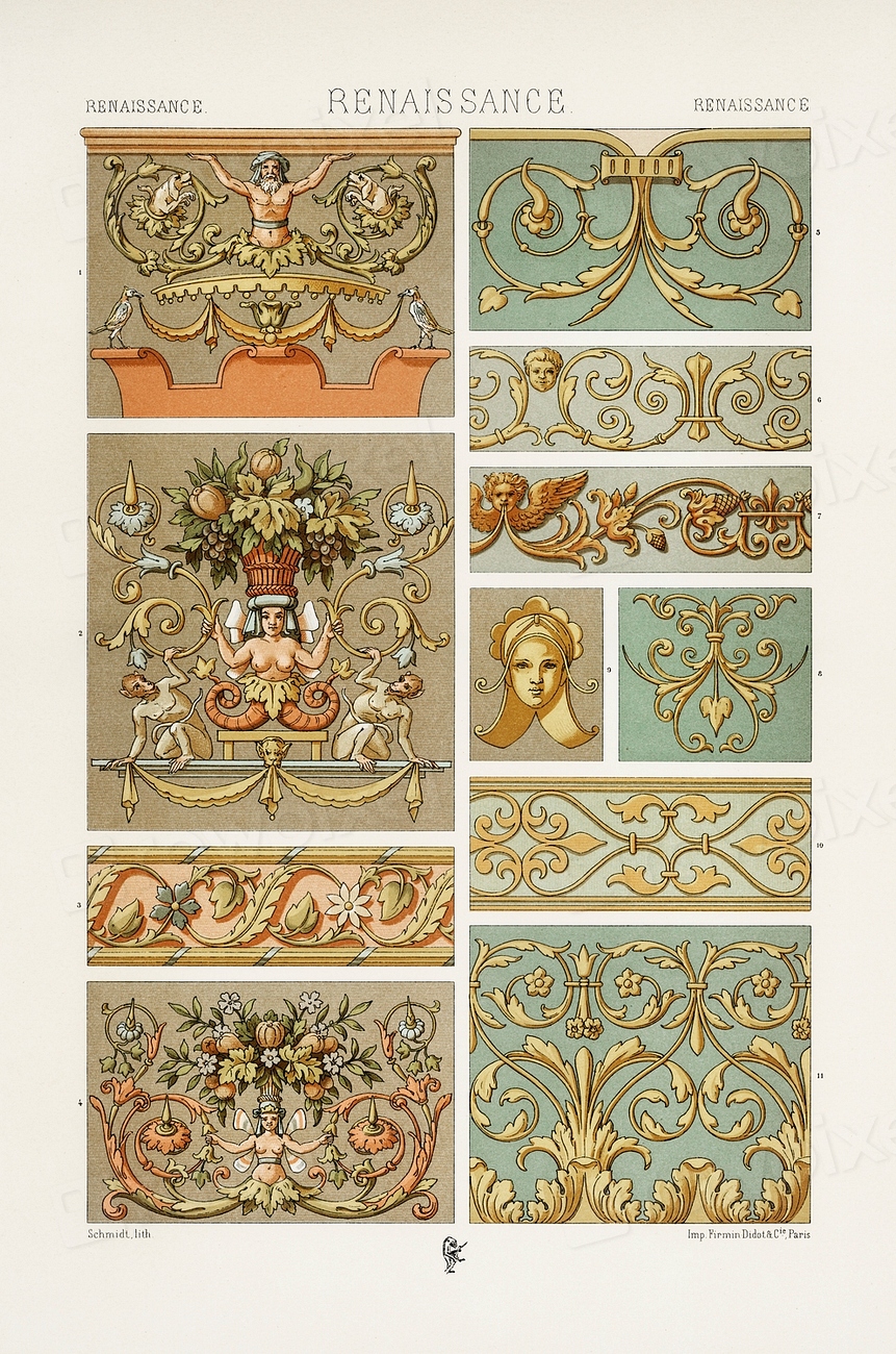 Renaissance pattern. Digitally enhanced our | Free Photo Illustration ...