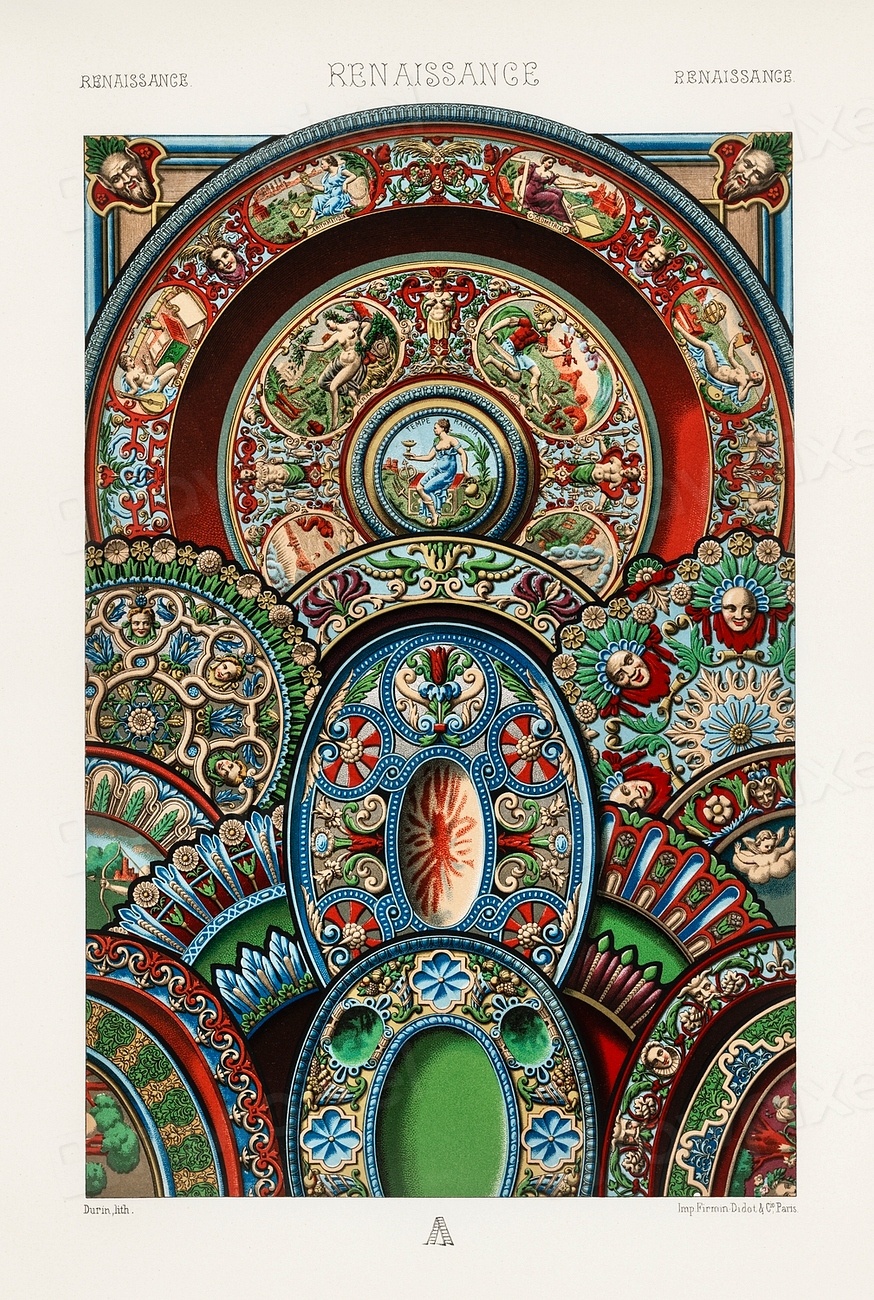 Renaissance pattern. Digitally enhanced from our | Free Photo ...