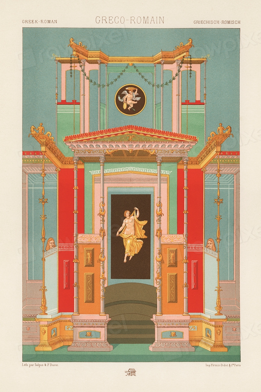 Greek-Roman pattern. Digitally enhanced our | Free Photo Illustration ...