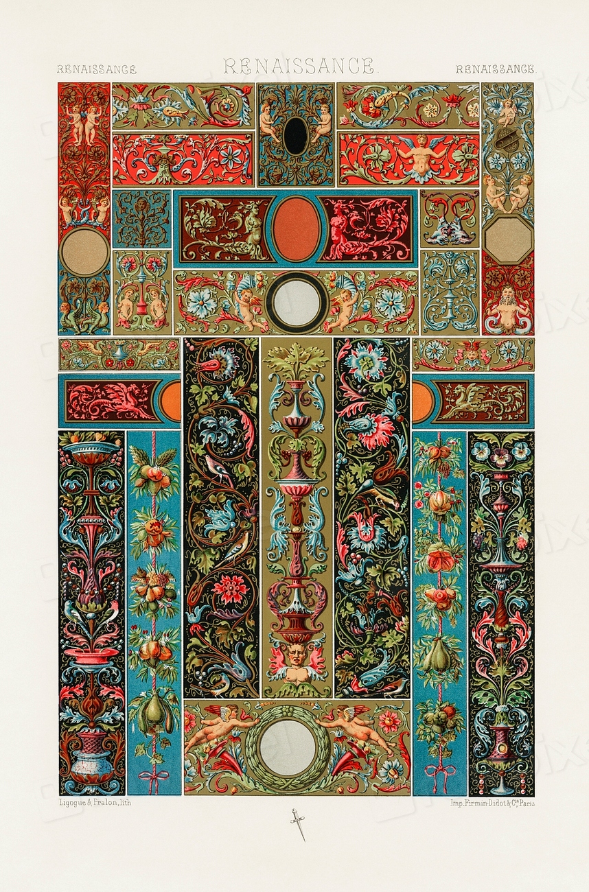 Renaissance pattern. Digitally enhanced our | Free Photo Illustration ...